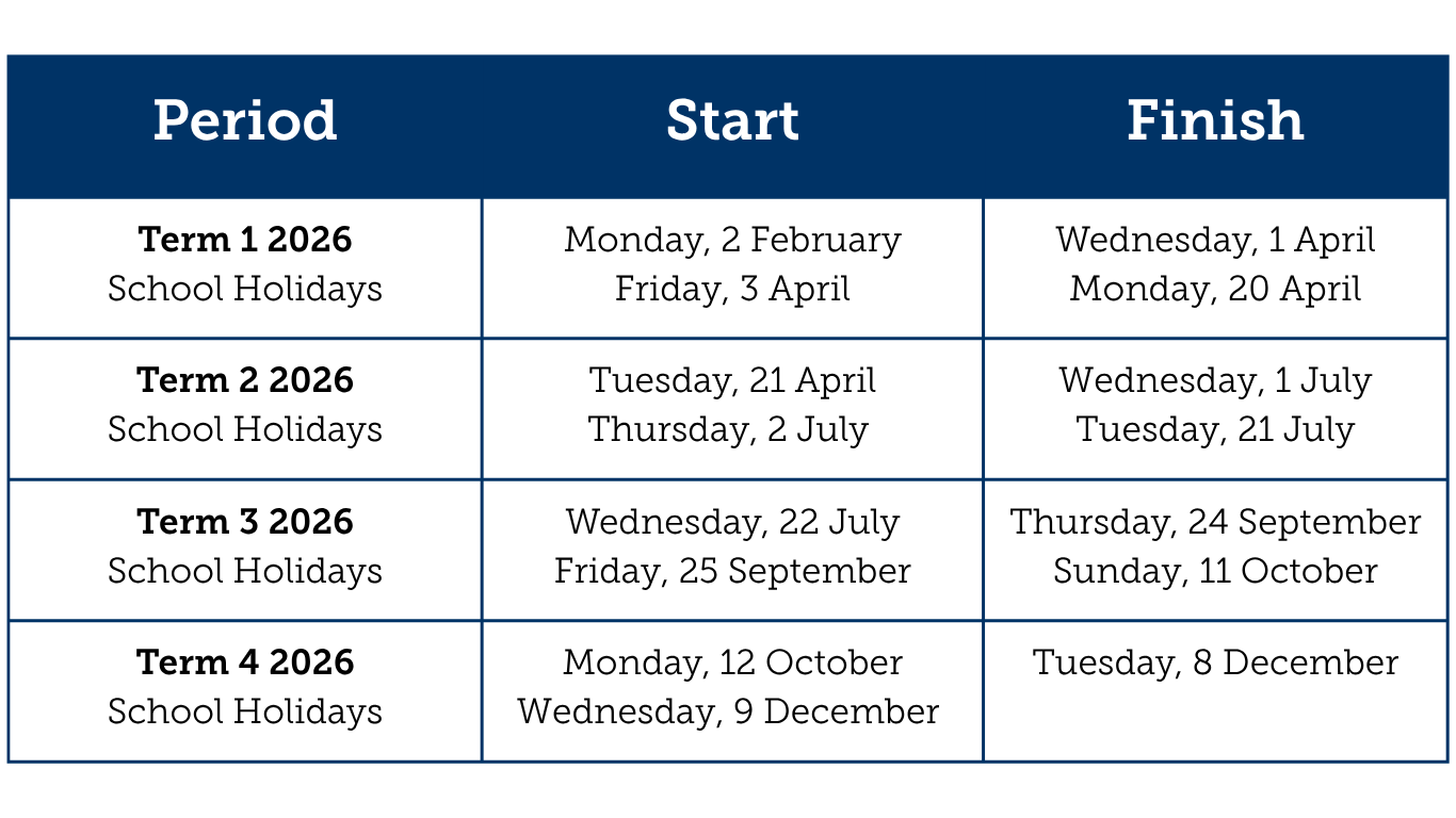 Term Dates | Fremantle Christian College